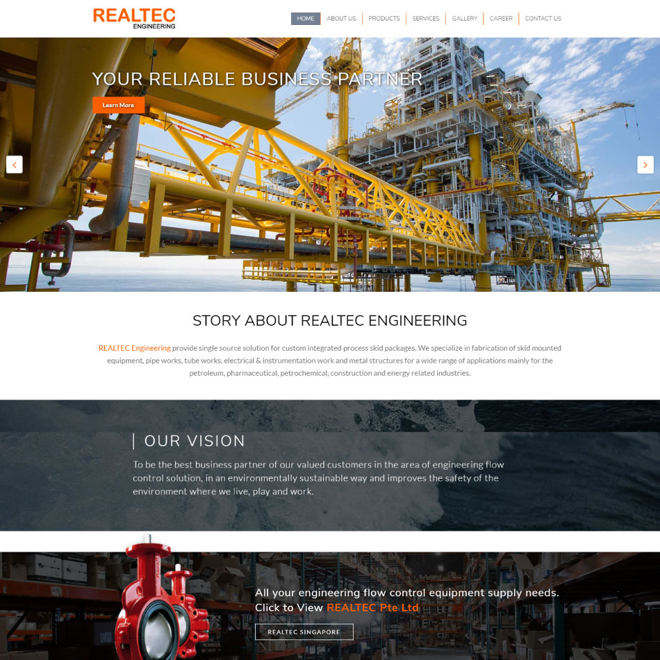 Realtec Engineering Sdn Bhd - KL Web Design